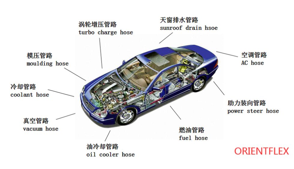 What Auto Rubber hoses includes in a Car